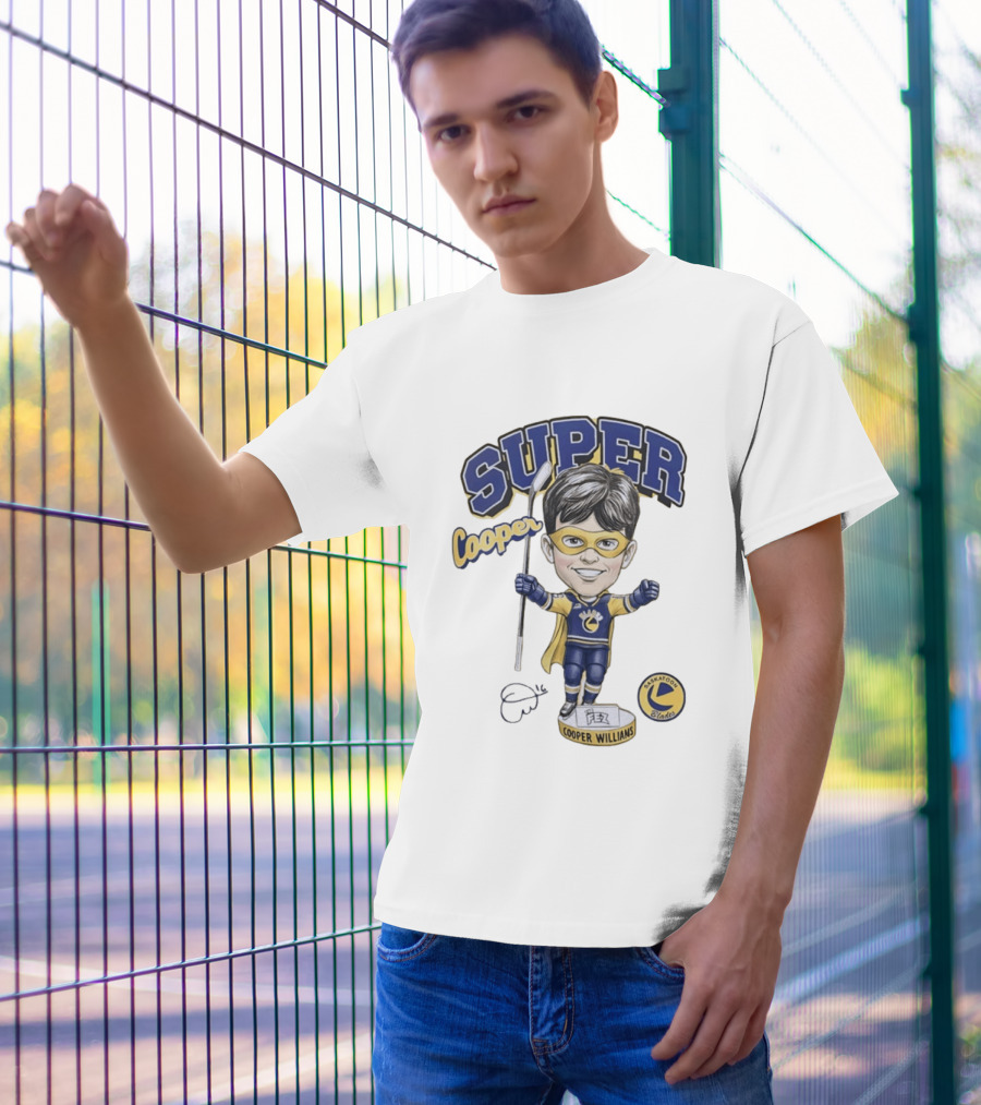 Super Cooper Williams Saskatoon Blades Bobblehead T-Shirt