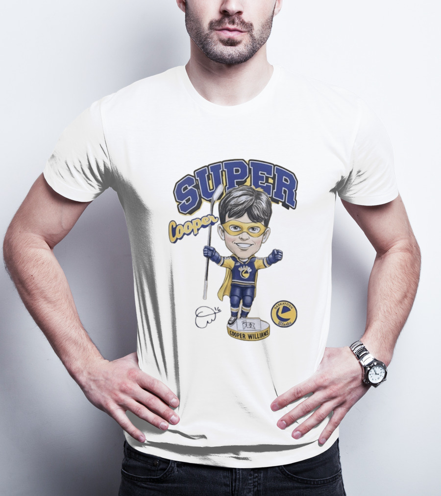 Super Cooper Williams Saskatoon Blades Bobblehead T-Shirt