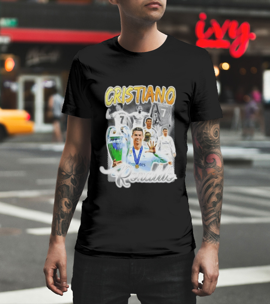 Cristiano Ronaldo 7 Real Madrid UEFA Champions League T-Shirt