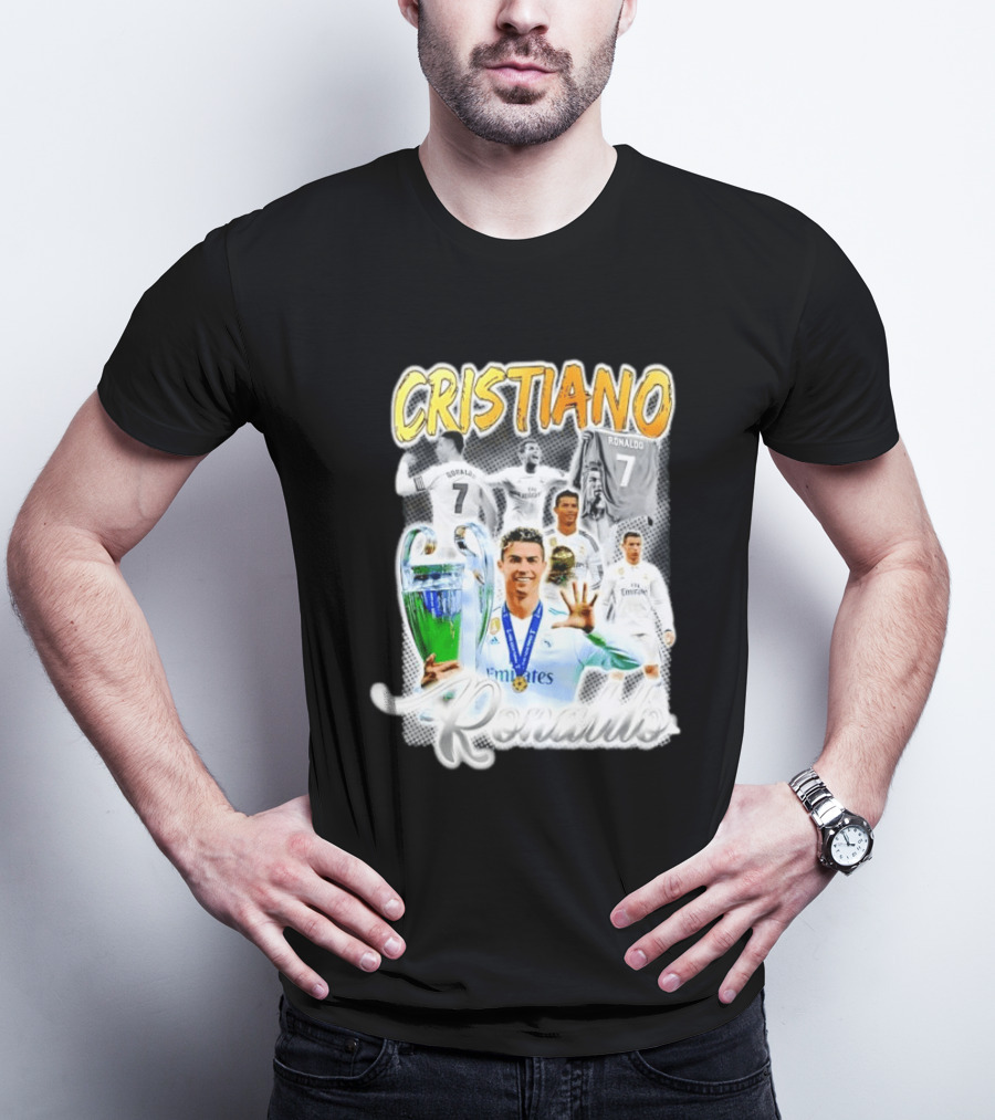 Cristiano Ronaldo 7 Real Madrid UEFA Champions League T-Shirt