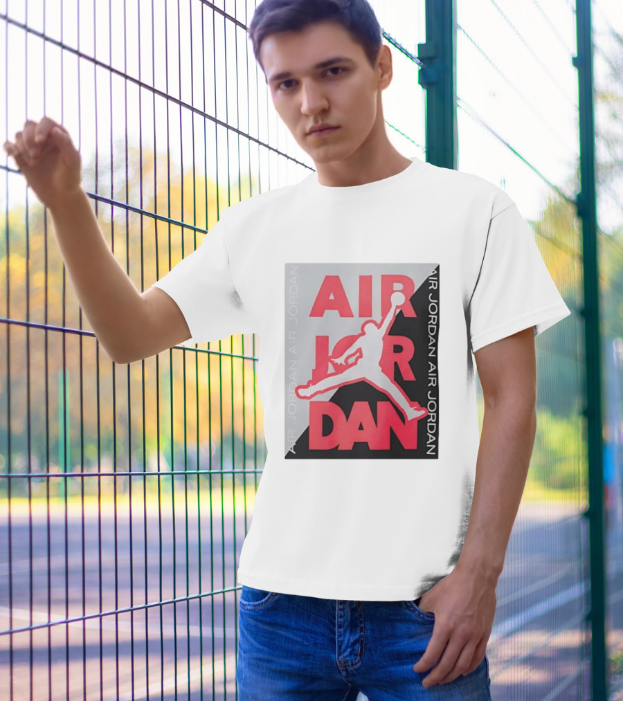 Air Jordan Repeat Jump Silhouette Red And Black T-Shirt