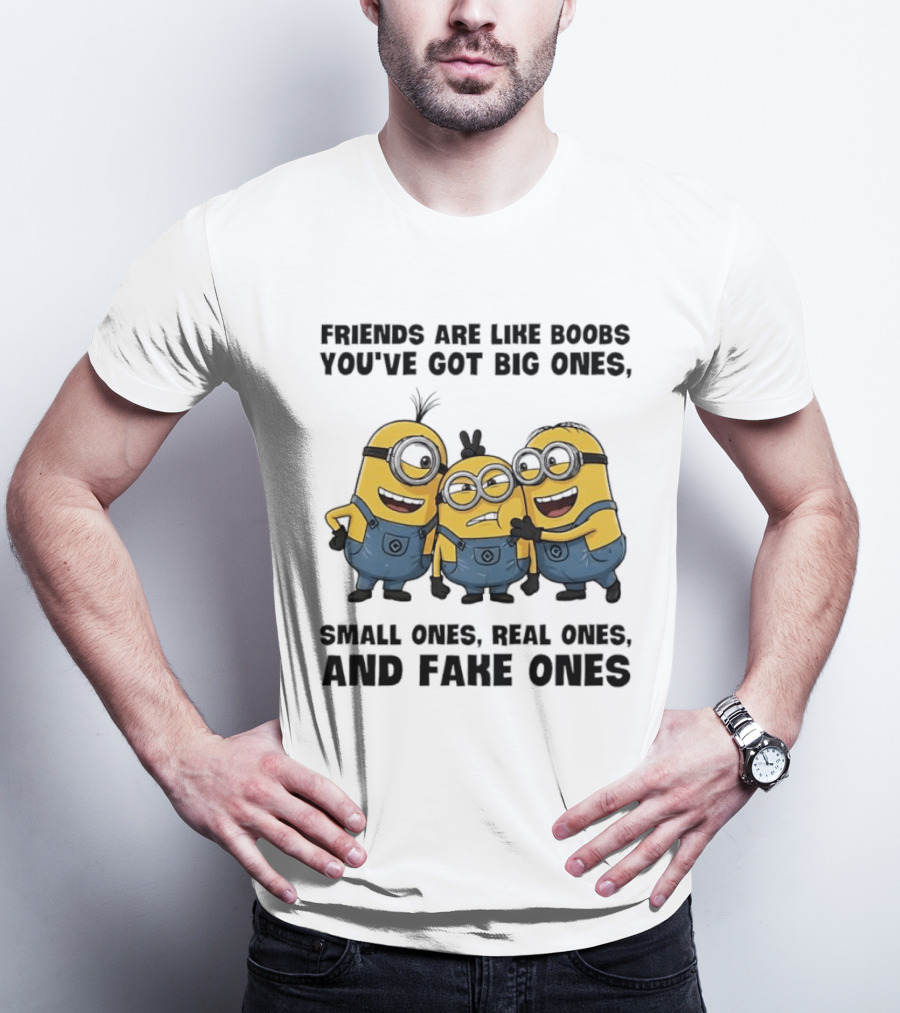 Minions Friends Big Ones Small Ones Real Ones Fake Ones T-Shirt