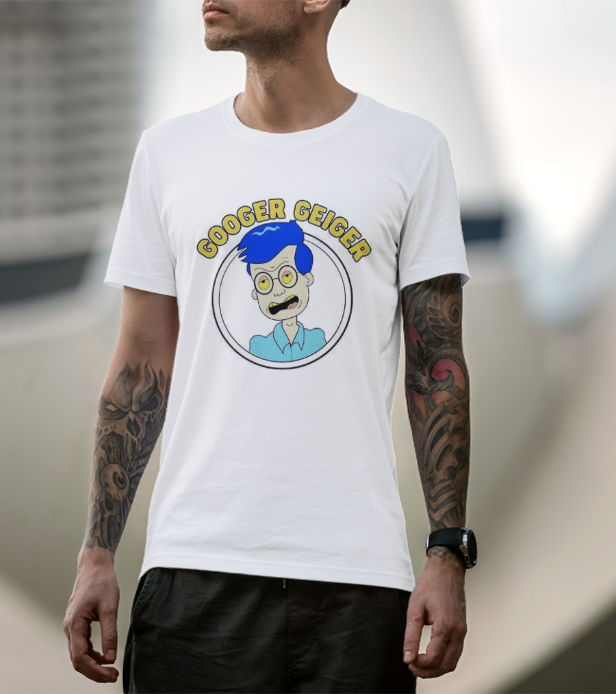 Mission Hill Googer Geiger Character Blue Hair Glasses T-Shirt
