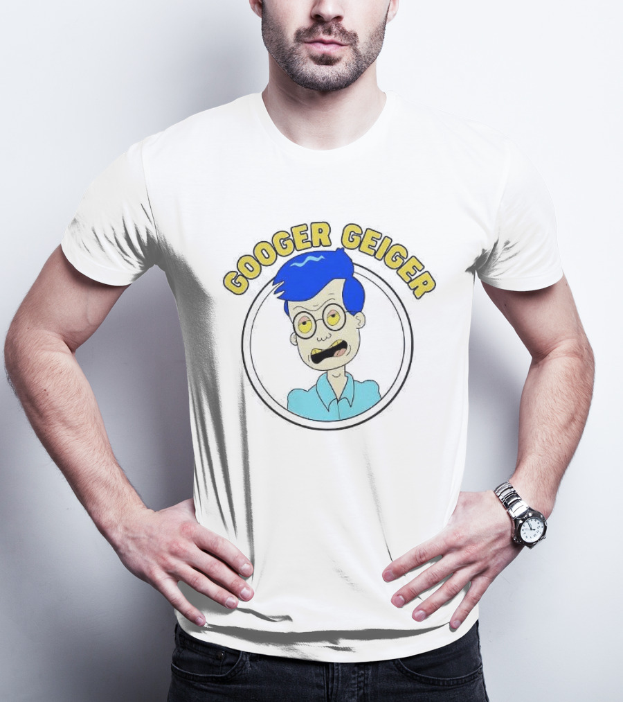 Mission Hill Googer Geiger Character Blue Hair Glasses T-Shirt