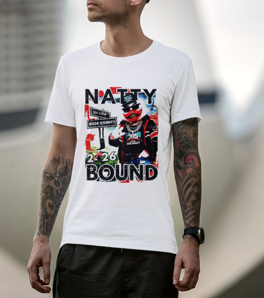 Natty Bound 2026 Miami Hurricanes Sebastian The Ibis Dade County Da Crib 305 T-Shirt
