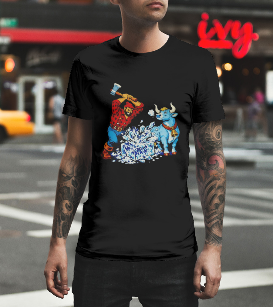 Paul Bunyan Anti Ice Minnesota Resist Fascists Political T-Shirt