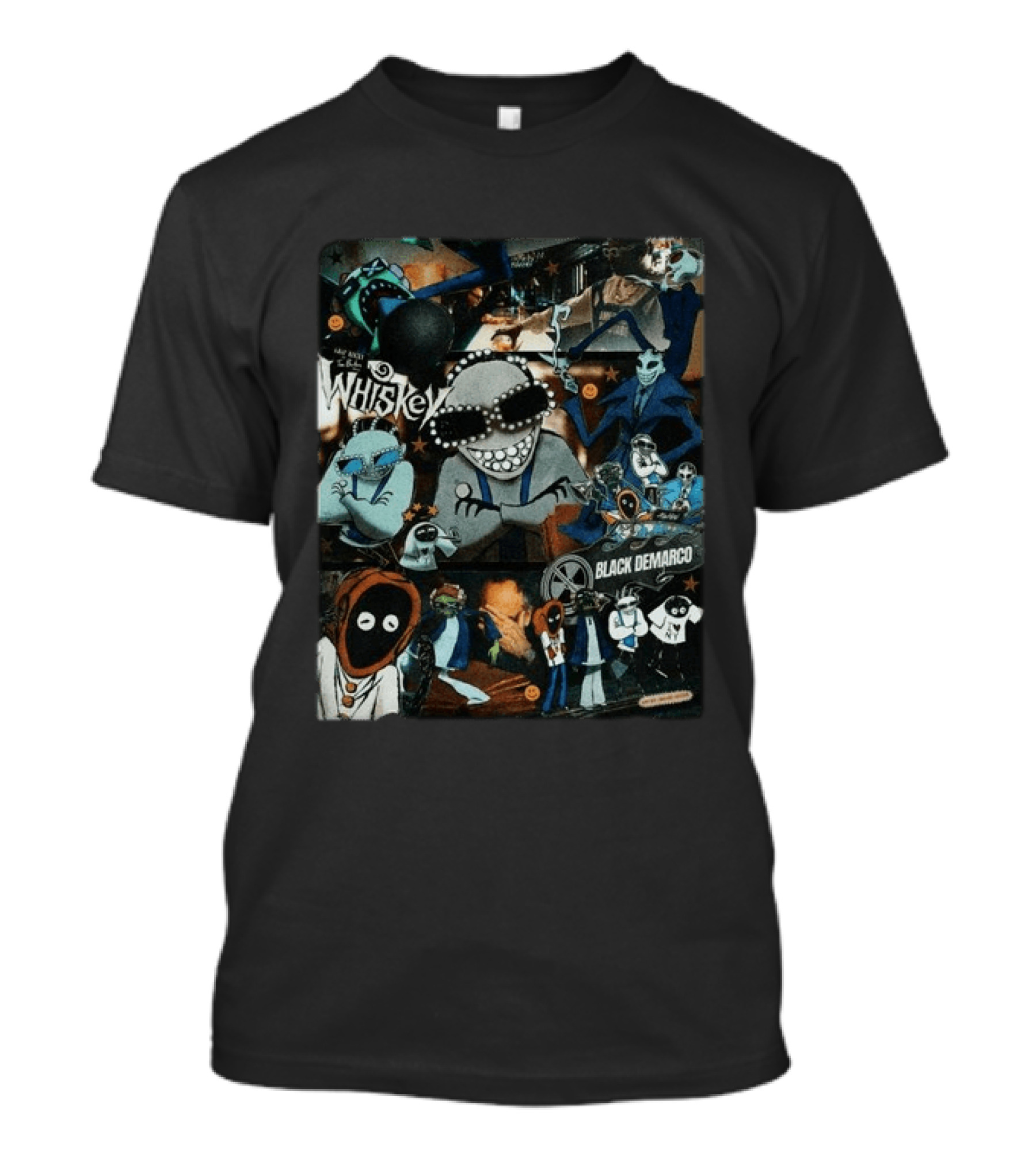 Asap Rocky Don't Be Dumb Whiskey Black Demarco Collage T-Shirt
