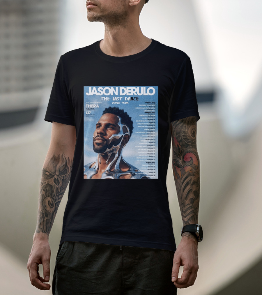 Jason Derulo The Last Dance World Tour 2026 Schedule Tour Dates T-Shirt