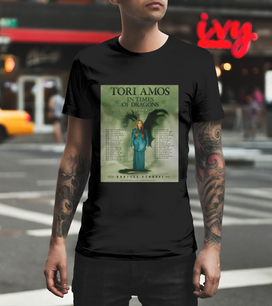 Tori Amos In Times Of Dragons US Tour 2026 Greek Theatre Los Angeles T-Shirt