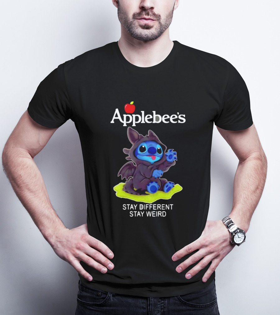 Applebee's Toothless Stitch Stay Different Stay Weird T-Shirt