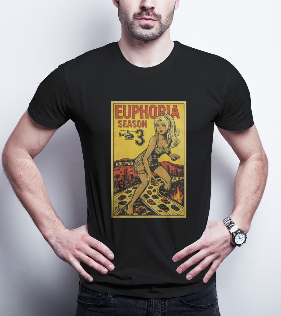 Euphoria Season 3 Hollywood Giant Woman Retro Comic T-Shirt