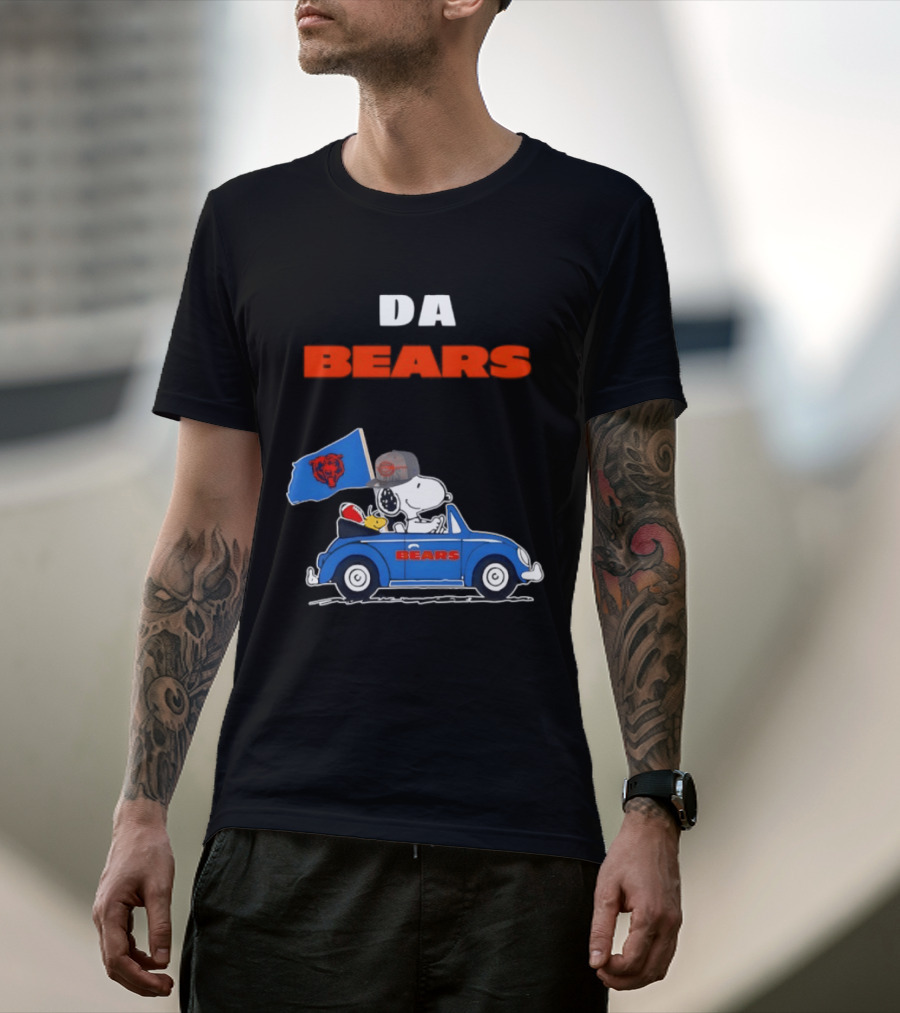 Chicago Bears Snoopy Woodstock Car Da Bears T-Shirt