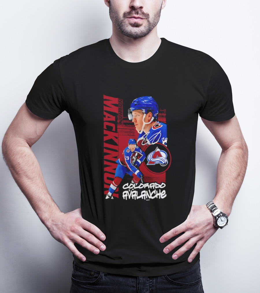 Colorado Avalanche Nathan MacKinnon Playmaker Number 29 NHL Hockey Fan Gear T-Shirt