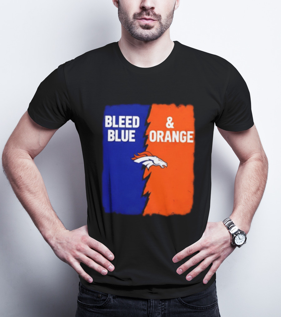 Bleed Blue And Orange Denver Broncos T-Shirt