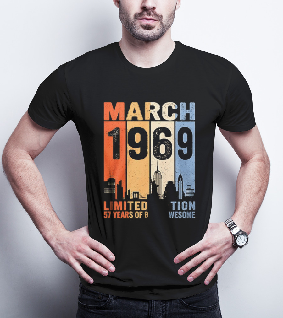 March 1969 Limited Edition 54 Years Of Being Awesome City T-Shirt