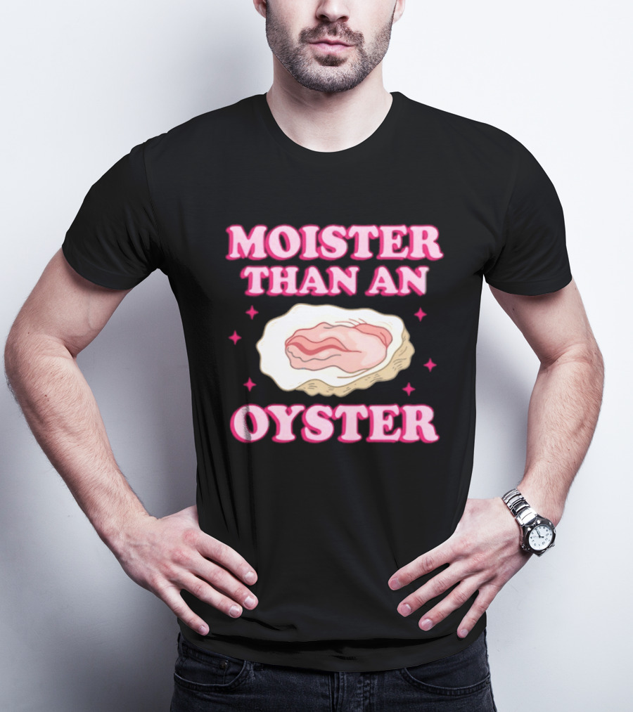 Moister Than An Oyster Pink Shell Diamond T-Shirt