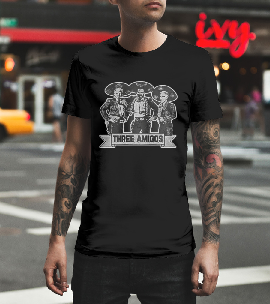 Three Amigos Pop Culture Trump Diddy Epstein Meme T-Shirt