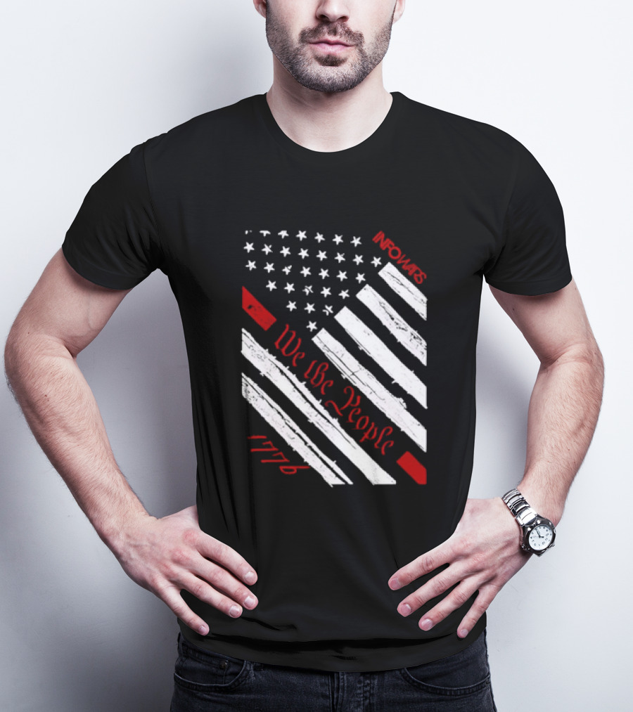 Infowars We The People USA Flag 1776 American Patriot T-Shirt