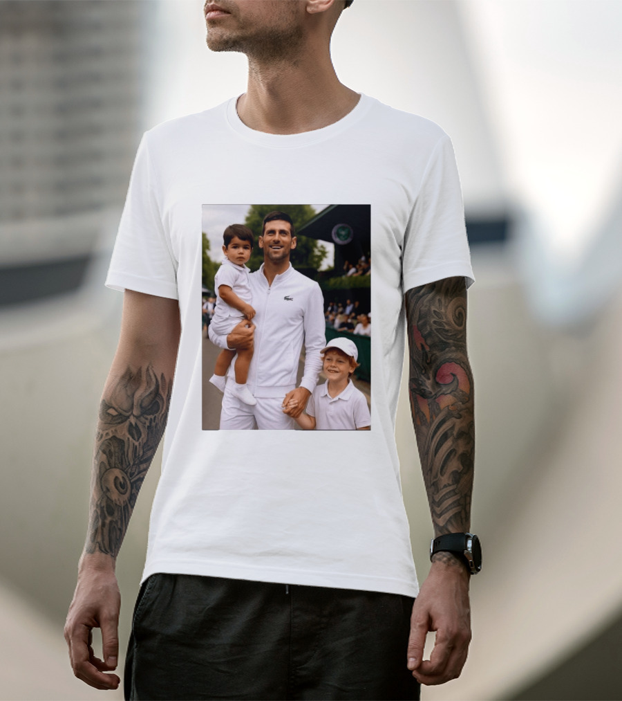 Djokovic Alcaraz And Jannik Kid Australian Open T-Shirt