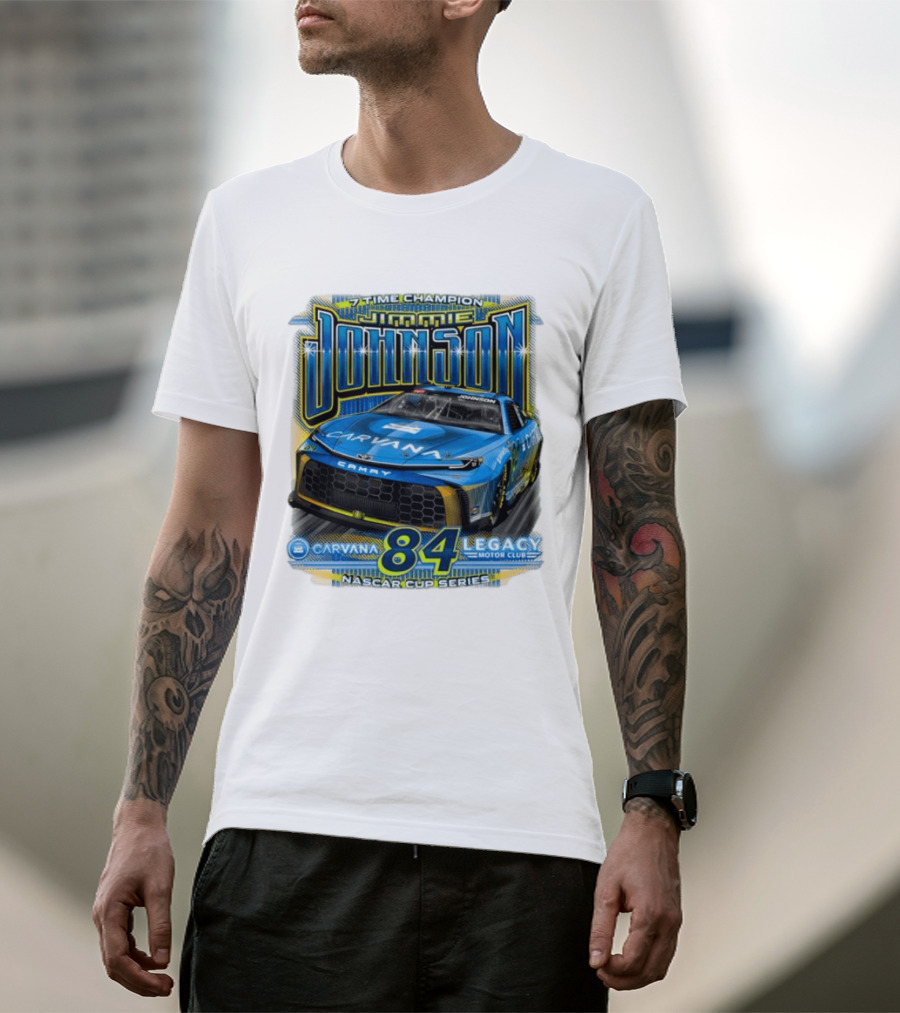 7 Time Champion Jimmie Johnson Carvana 84 Legacy Motor Club Nascar Cup Series T-Shirt