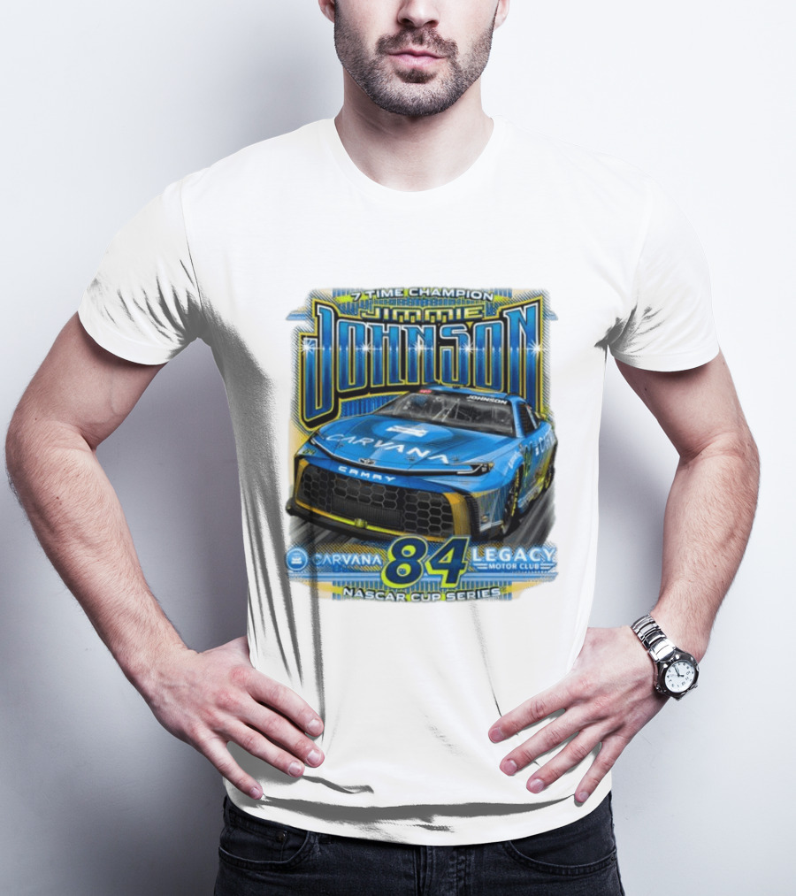 7 Time Champion Jimmie Johnson Carvana 84 Legacy Motor Club Nascar Cup Series T-Shirt