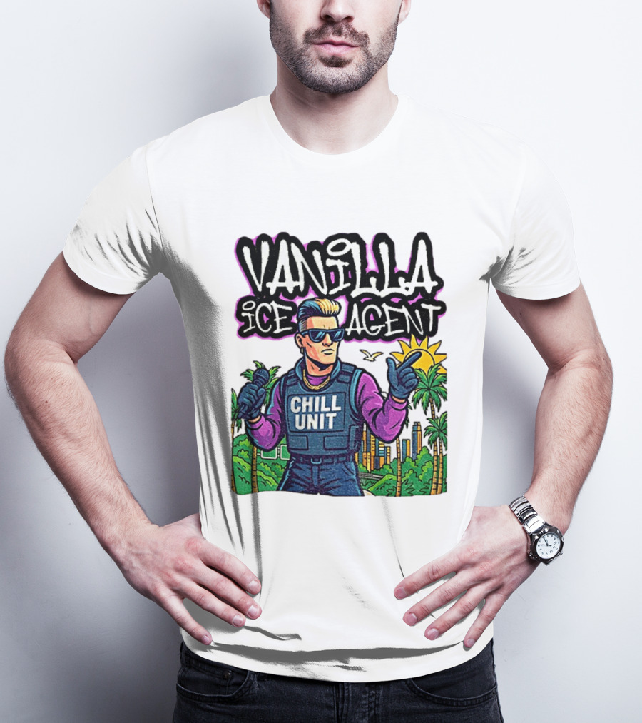 Vanilla Ice Agent Chill Unit Retro Pop Culture Meme T-Shirt