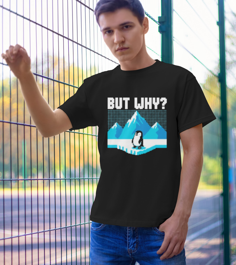 But Why Penguin Arctic Mountains Iceberg T-Shirt