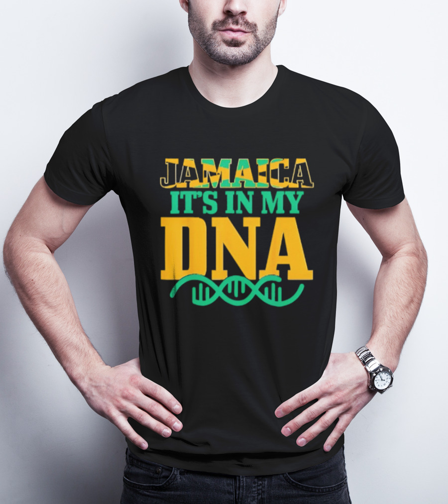 Jamaica It's In My DNA Jamaican Flag Pride Heritage T-Shirt