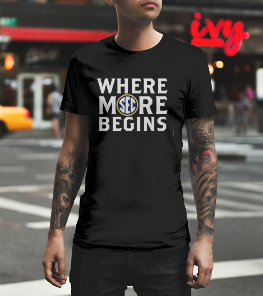 SEC Georgia Bulldogs Where More Begins T-Shirt