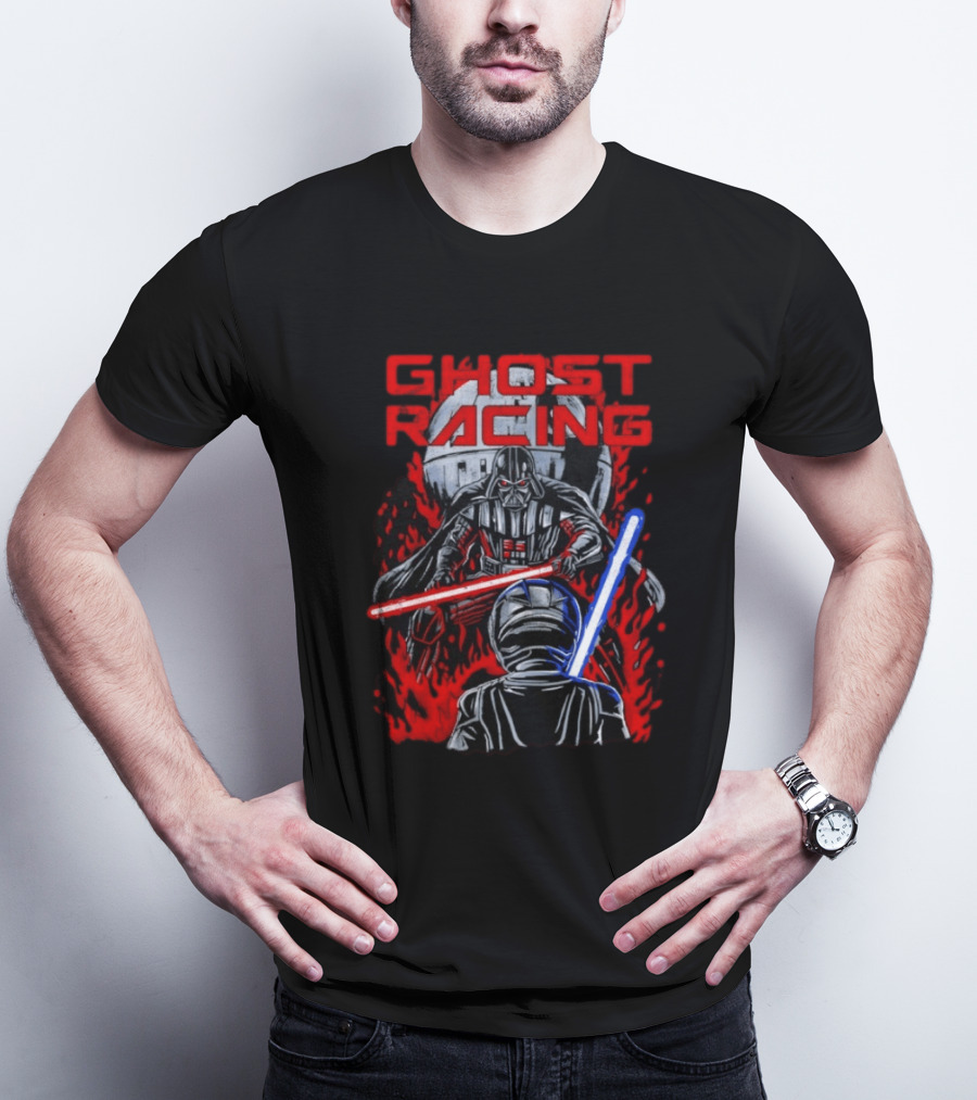 Ghost Racing Darth Vader Lightsaber Duel Scene T-Shirt