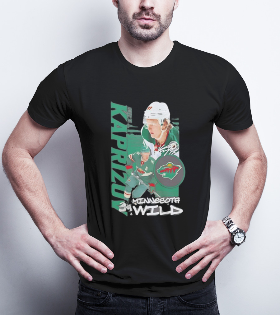 Minnesota Wild Kaprizov 97 Playmaker Hockey Star T-Shirt