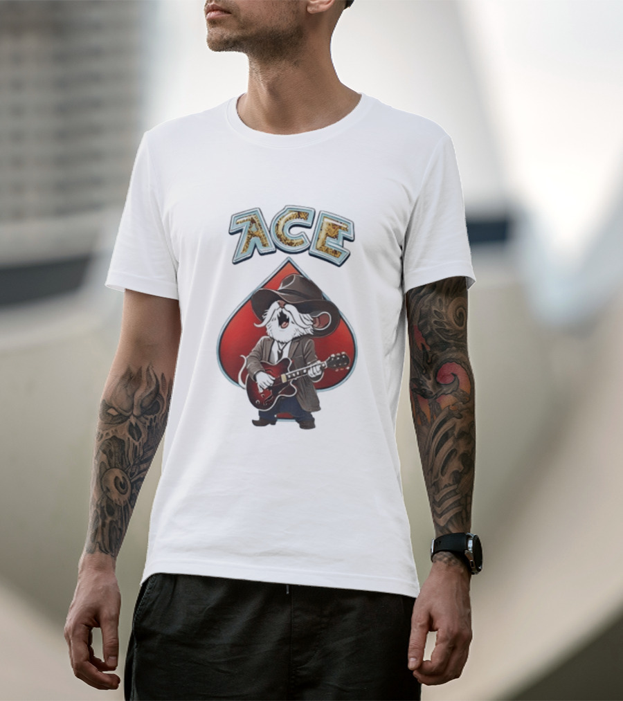 Bob Weir Uncle Pecos ACE Mouse Guitar Spade T-Shirt