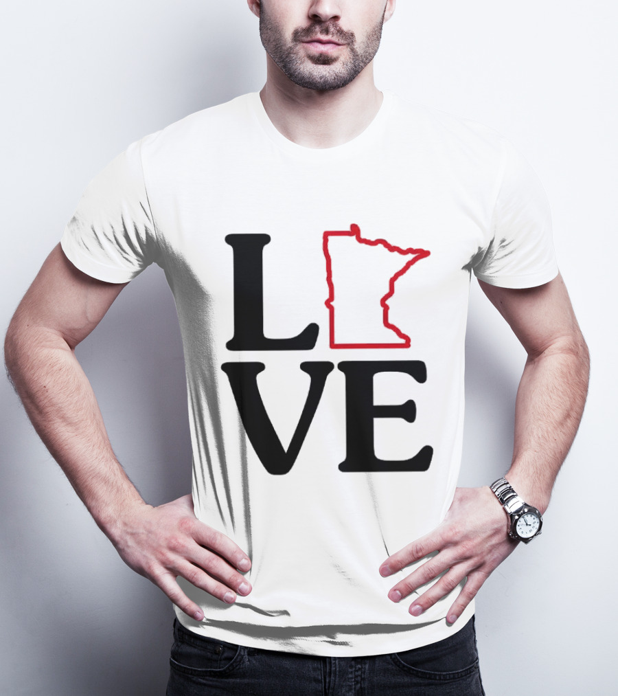 Love Minnesota State Map T-Shirt