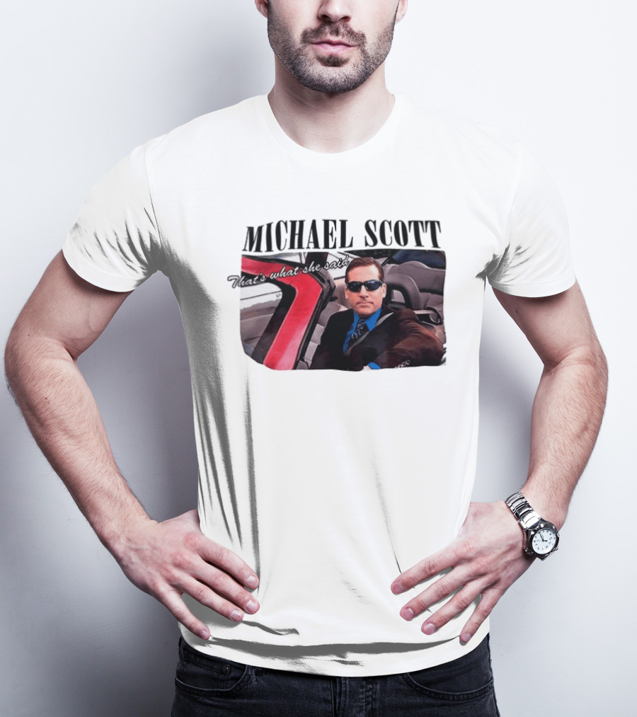 Michael Scott That's What She Said Sunglasses Car Scene T-Shirt