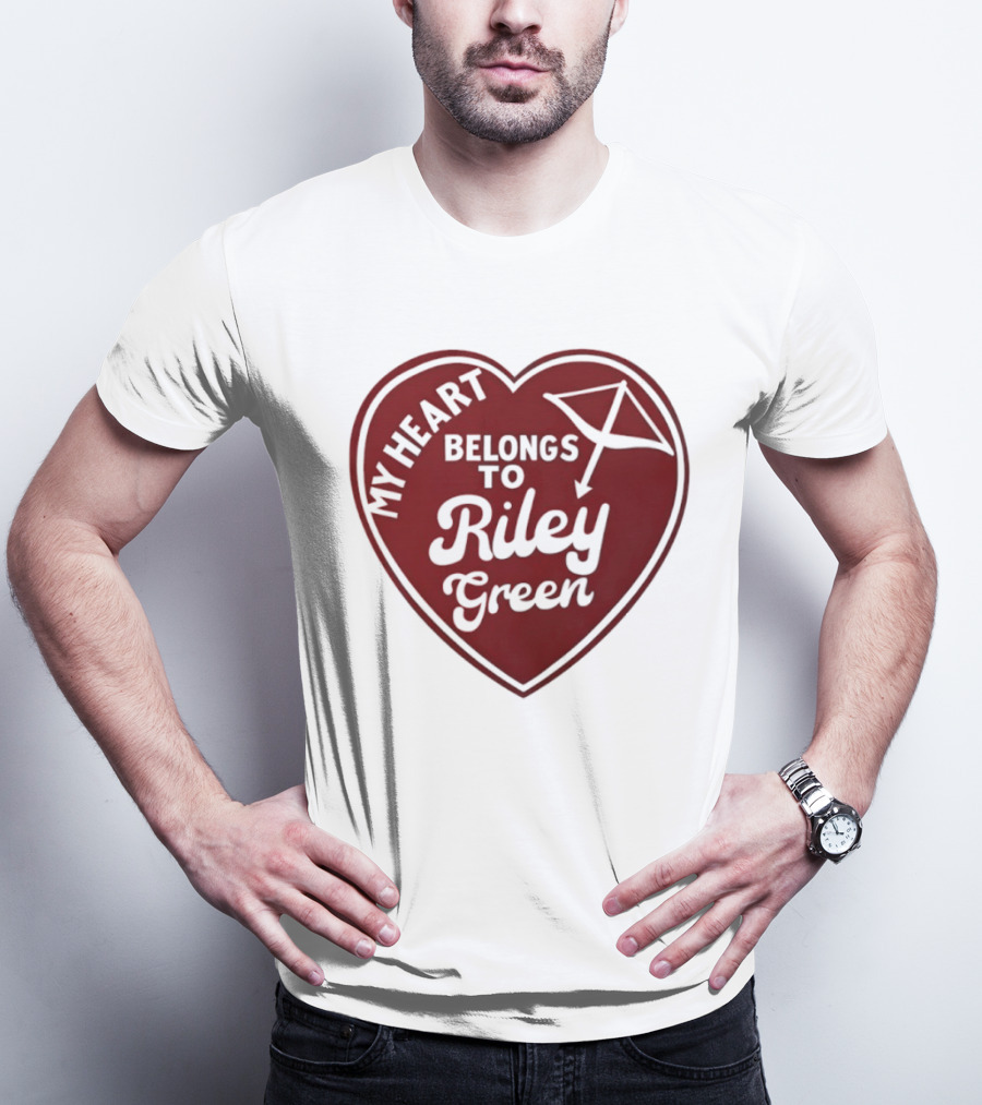 My Heart Belongs To Riley Green Kite Heart T-Shirt