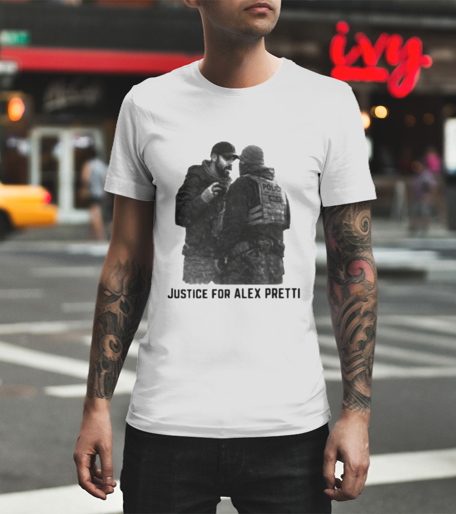 Justice For Alex Pretti Police Encounter T-Shirt