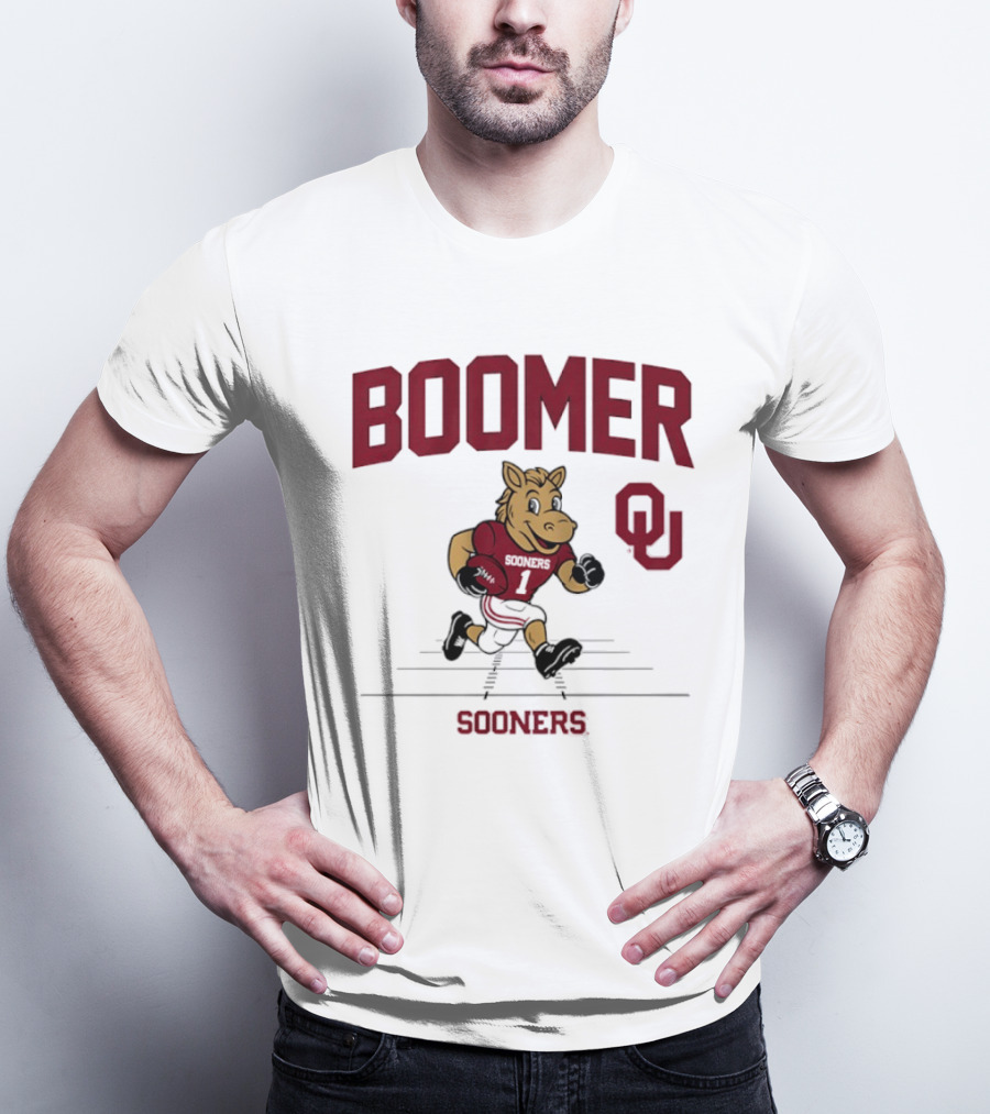 Boomer Oklahoma Sooners Football OU Gridiron T-Shirt