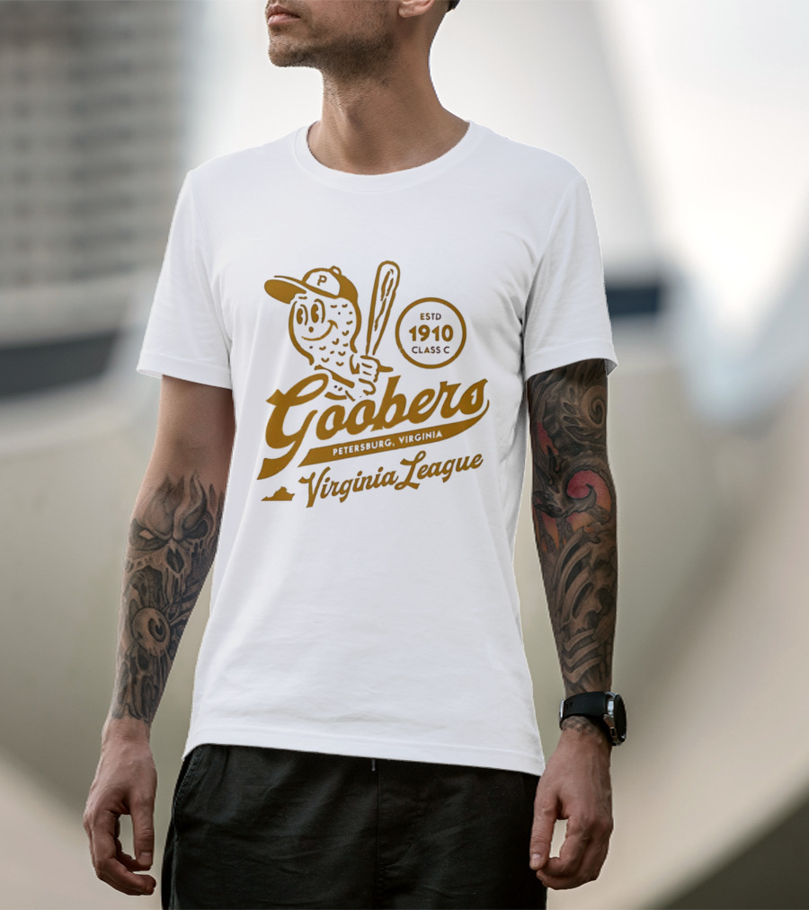 Petersburg Goobers Virginia League Estd 1910 Class C Baseball Team T-Shirt