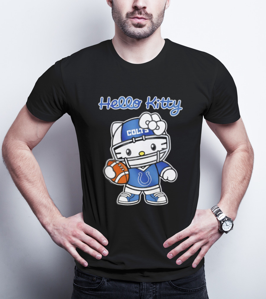 Hello Kitty Colts Football Team Helmet Collaboration T-Shirt