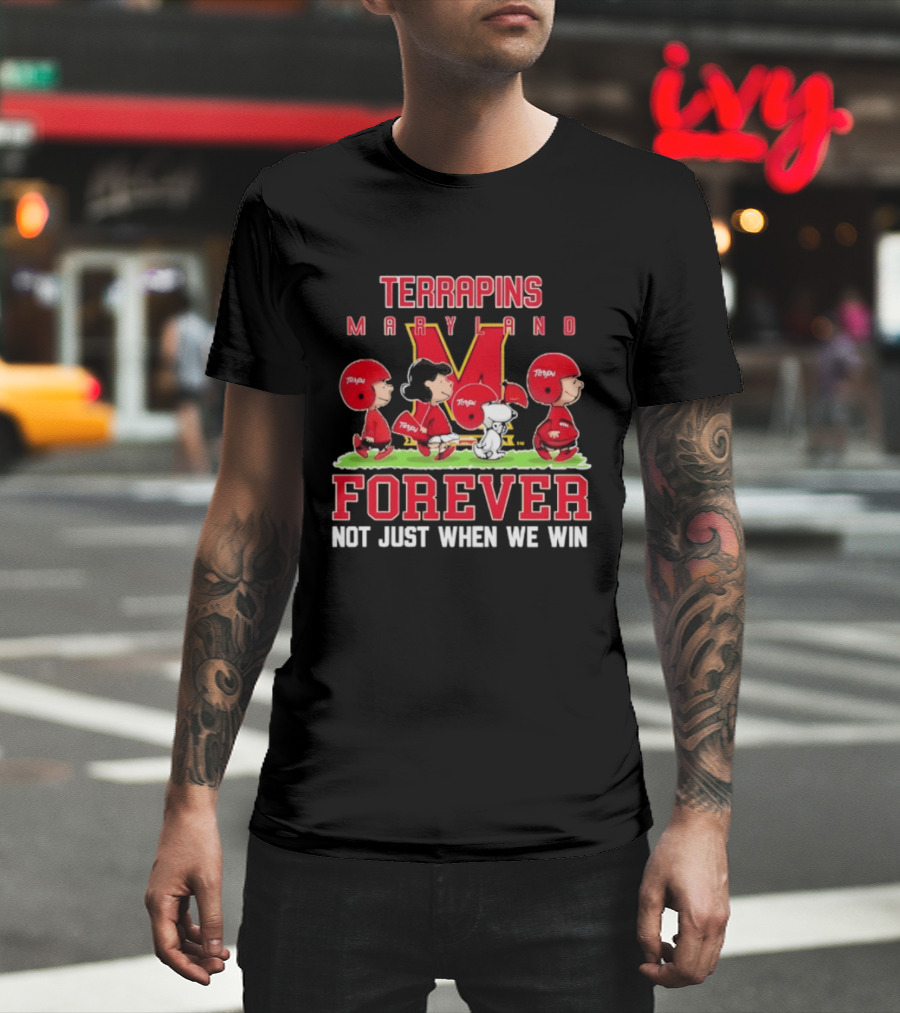 Maryland Terrapins Peanuts Forever Not Just When We Win T-Shirt