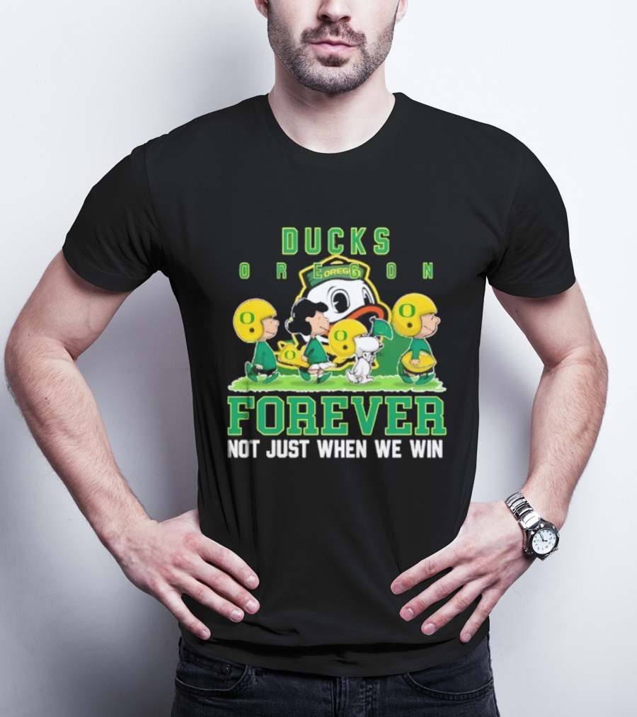 Oregon Ducks Peanuts Characters Forever Not Just When We Win T-Shirt