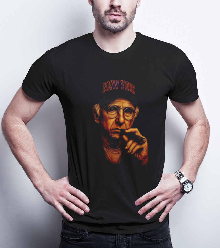 New York Hat Wearing Figure With Cigar Mood T-Shirt