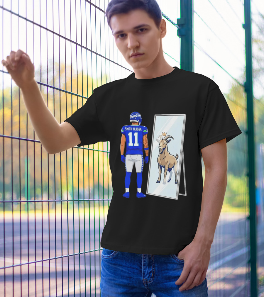Jaxon Smith Njigba Seattle Seahawks Mirror Goat Football T-Shirt