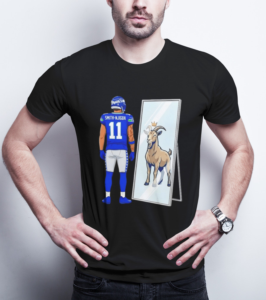 Jaxon Smith Njigba Seattle Seahawks Mirror Goat Football T-Shirt