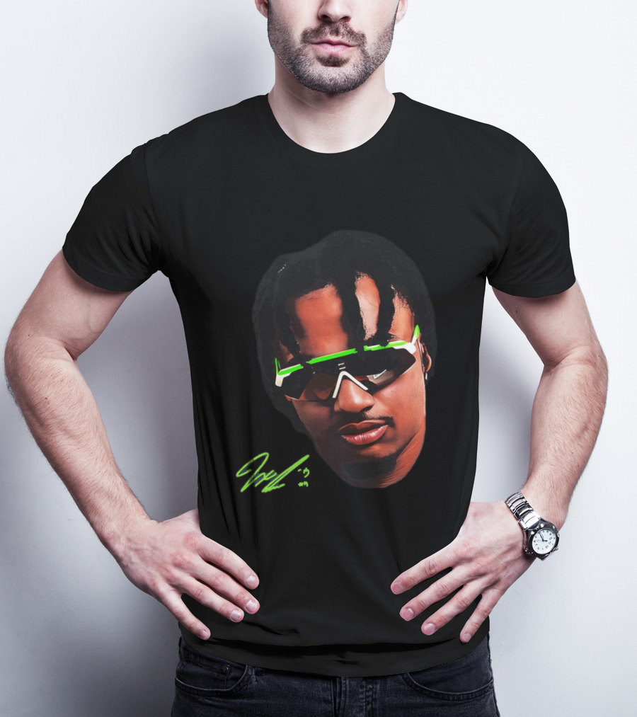 JSN Jaxon Smith Njigba Big Face Seattle Seahawks Football Sunglasses T-Shirt