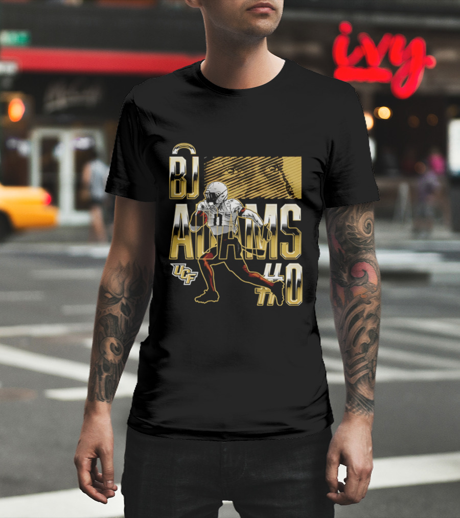BJ Adams UCF Football NCAA Caricature Player 40 T-Shirt