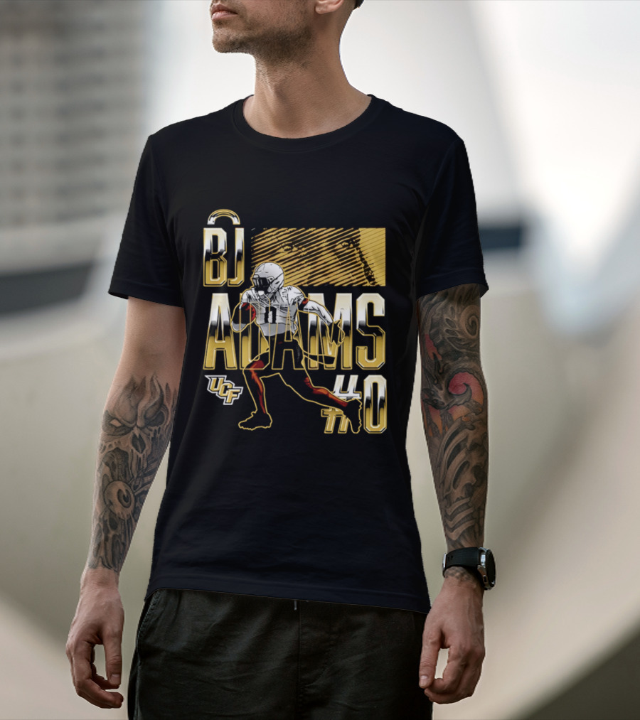 BJ Adams UCF Football NCAA Caricature Player 40 T-Shirt
