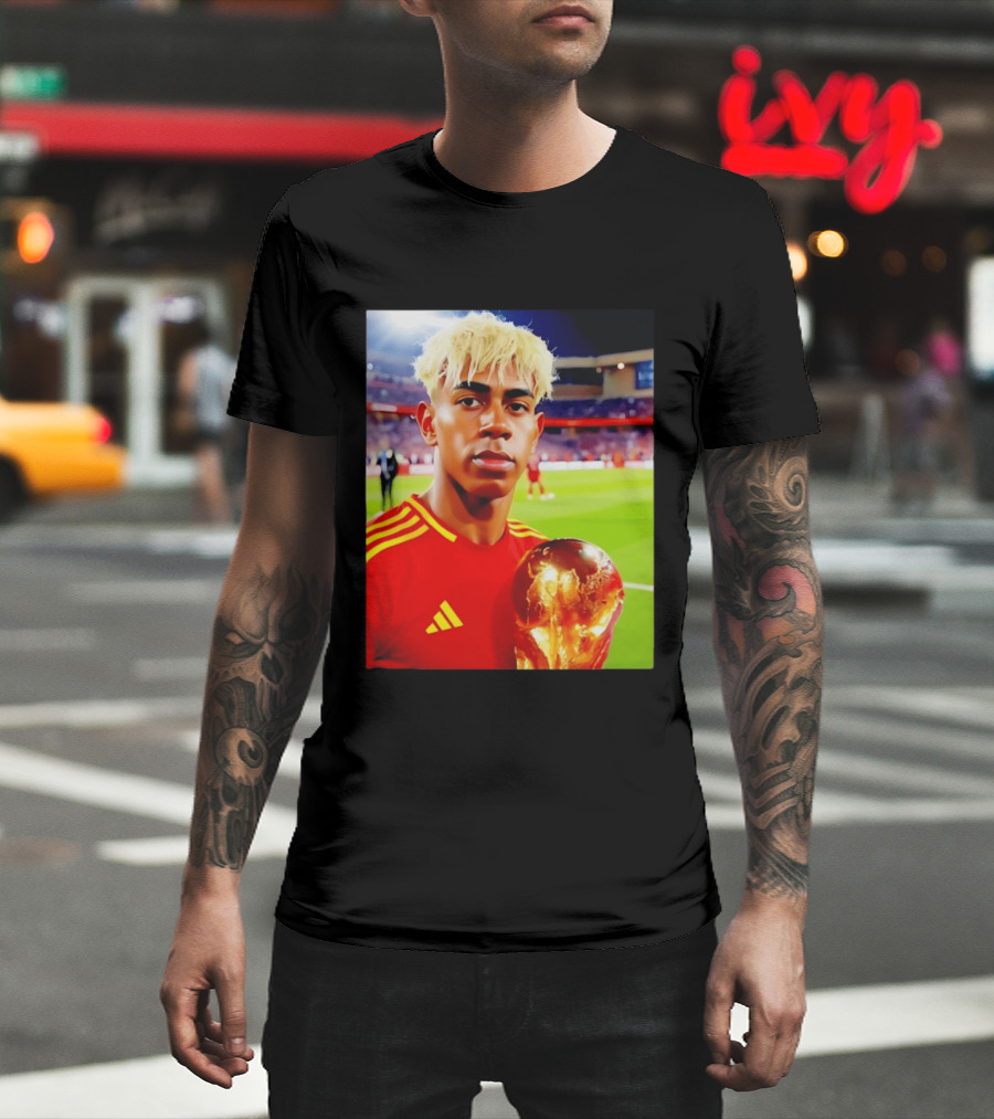 Lamine Yamal Barcelona Young Talent With Trophy T-Shirt