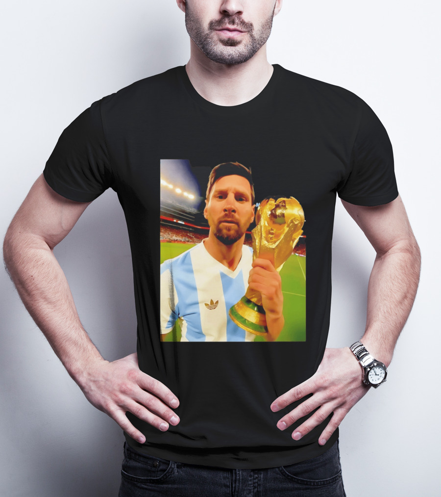 Argentina World Cup Messi Trophy Victory T-Shirt