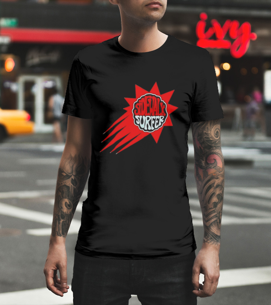 Sidewalk Surfer Retro Red Burst T-Shirt